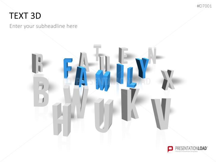 3D Text PowerPoint Template