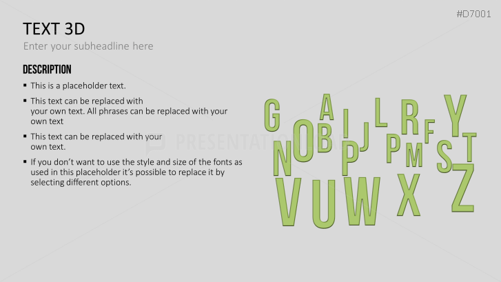 3D Text PowerPoint Template