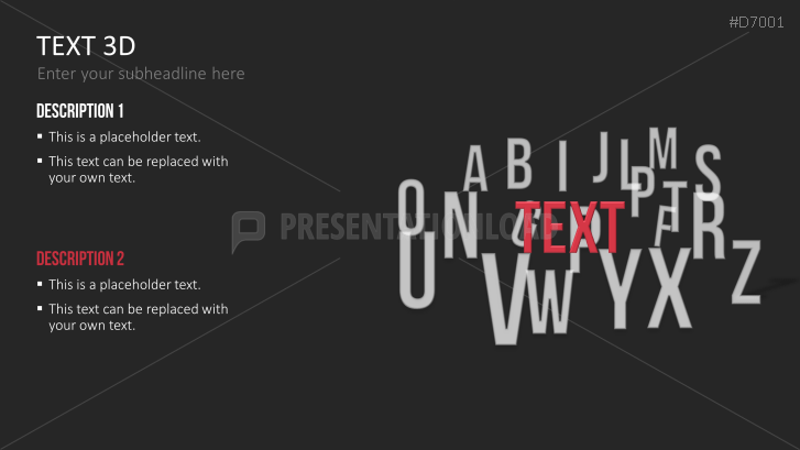 3D Text PowerPoint Template