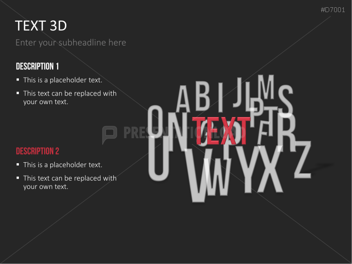 3D Text PowerPoint Template