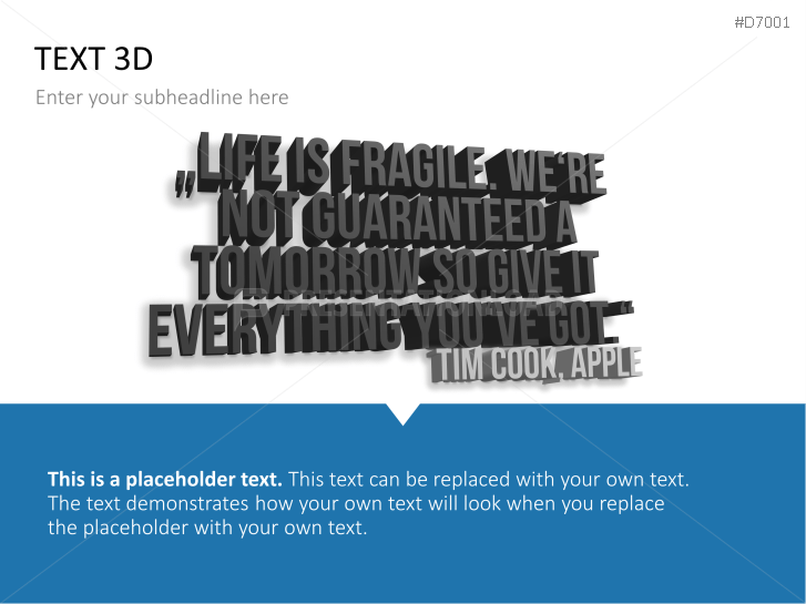 3D Text PowerPoint Template