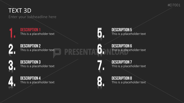 3D Text PowerPoint Template