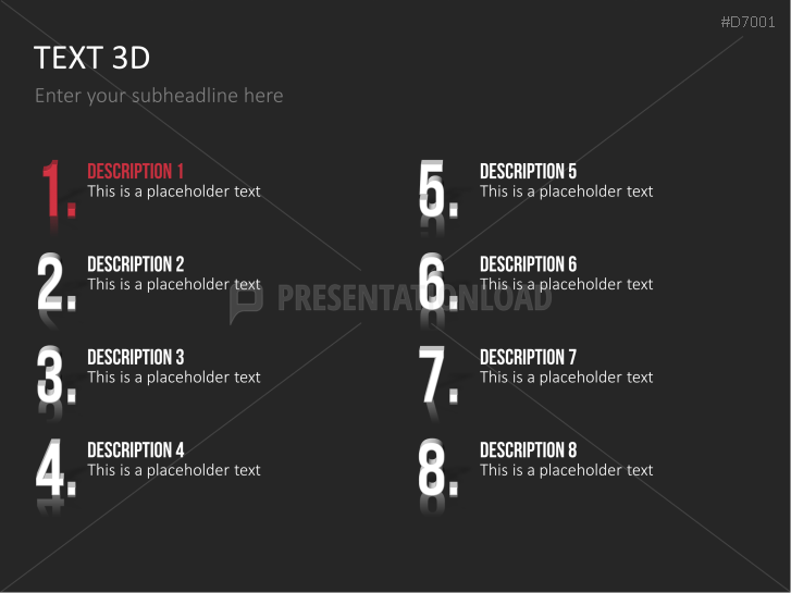 3D Text PowerPoint Template