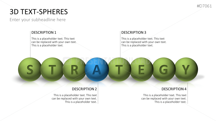 3D Text Spheres | PowerPoint Templates | PresentationLoad