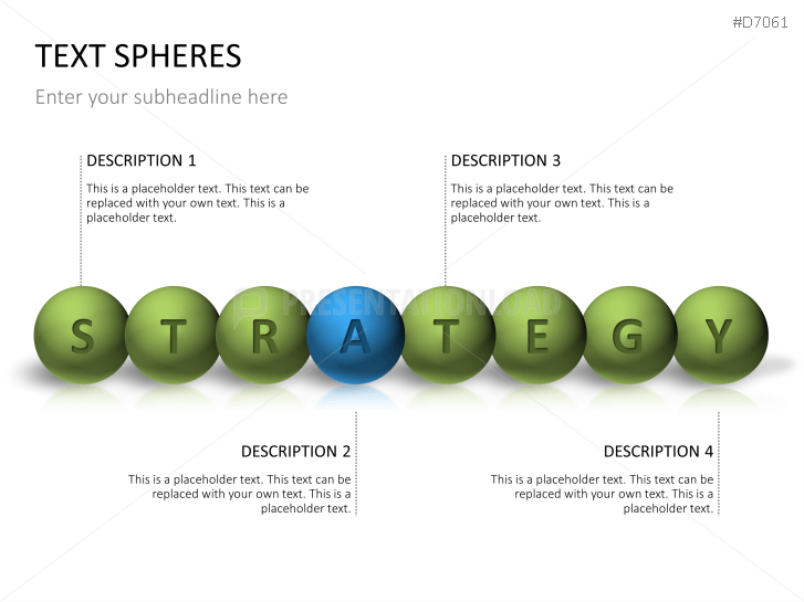 3D Text Spheres | PowerPoint Templates | PresentationLoad