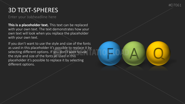 3D Text Spheres | PowerPoint Templates | PresentationLoad