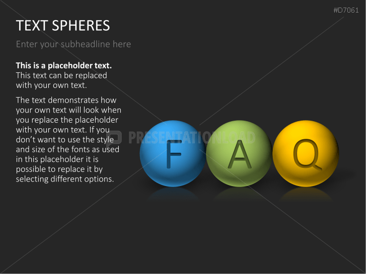 3D Text Spheres | PowerPoint Templates | PresentationLoad
