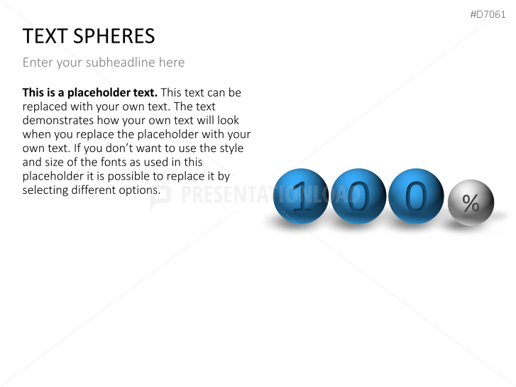 3D Text Spheres | PowerPoint Templates | PresentationLoad