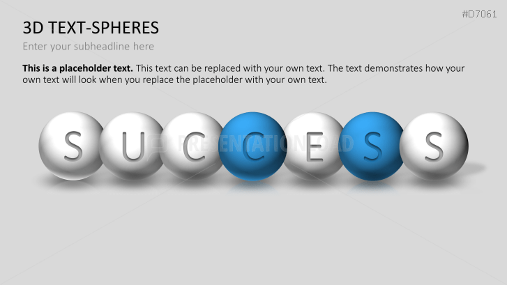 3D Text Spheres | PowerPoint Templates | PresentationLoad