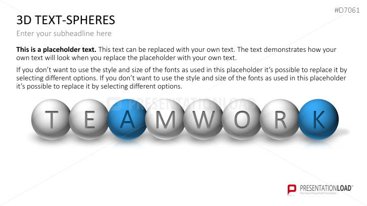 3D Text Spheres | PowerPoint Templates | PresentationLoad