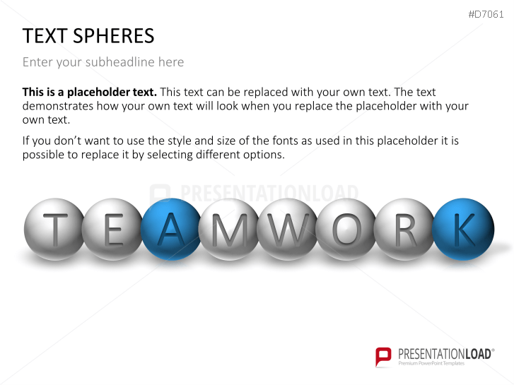 3D Text Spheres | PowerPoint Templates | PresentationLoad