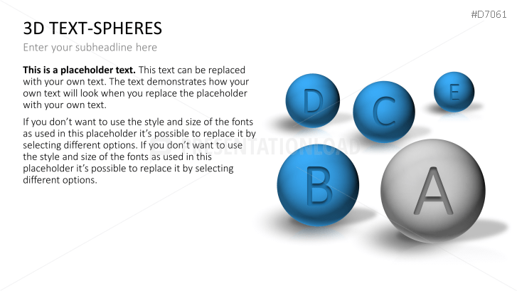 3D Text Spheres | PowerPoint Templates | PresentationLoad