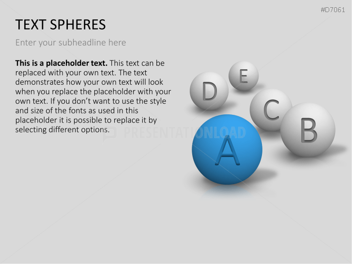 3D Text Spheres | PowerPoint Templates | PresentationLoad