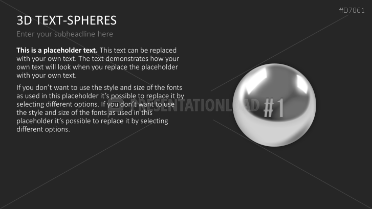 3D Text Spheres | PowerPoint Templates | PresentationLoad