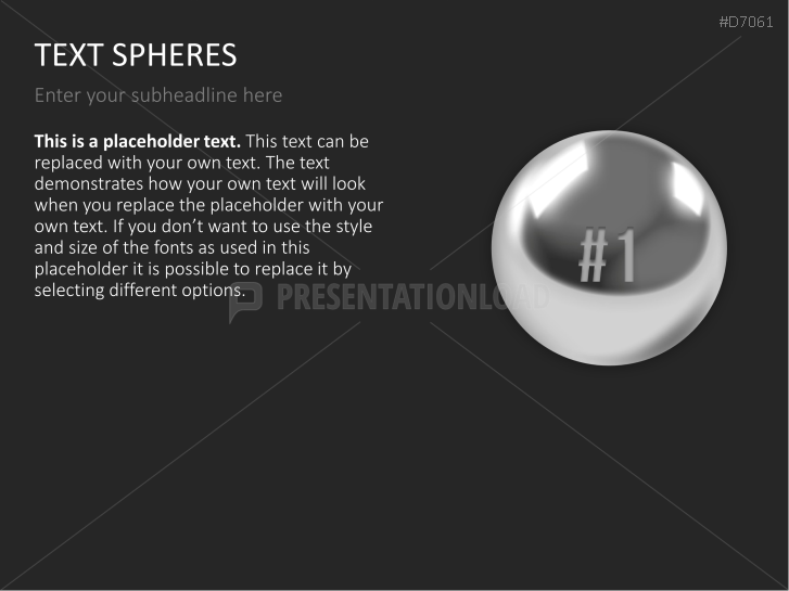 3D Text Spheres | PowerPoint Templates | PresentationLoad