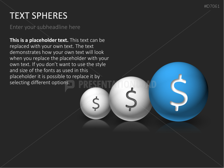 3D Text Spheres | PowerPoint Templates | PresentationLoad