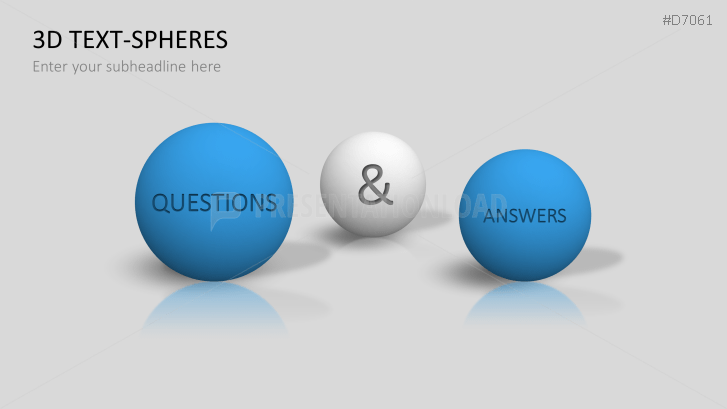 3D Text Spheres | PowerPoint Templates | PresentationLoad