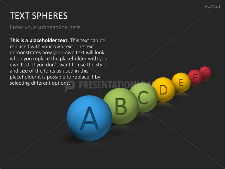 3D Text Spheres | PowerPoint Templates | PresentationLoad