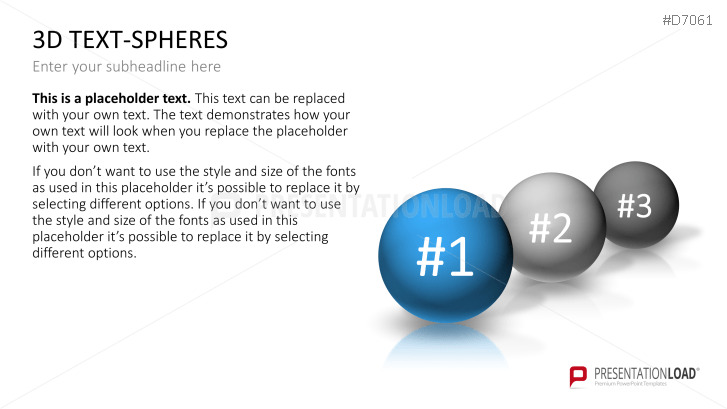 3D Text Spheres | PowerPoint Templates | PresentationLoad