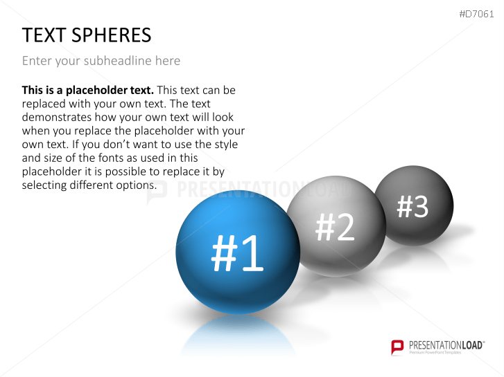 3D Text Spheres | PowerPoint Templates | PresentationLoad