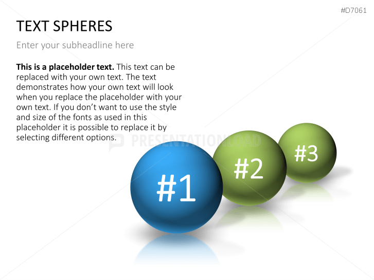 3D Text Spheres | PowerPoint Templates | PresentationLoad