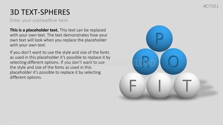 3D Text Spheres | PowerPoint Templates | PresentationLoad