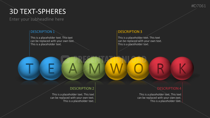 3D Text Spheres | PowerPoint Templates | PresentationLoad