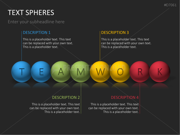 3D Text Spheres | PowerPoint Templates | PresentationLoad