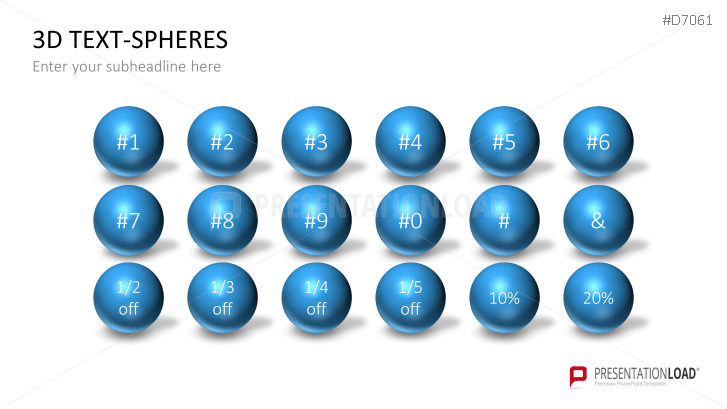 3D Text Spheres | PowerPoint Templates | PresentationLoad