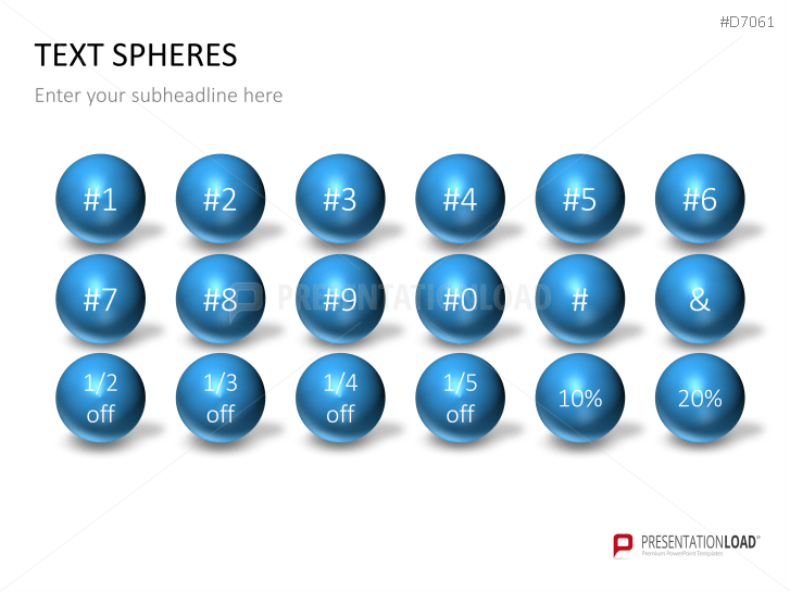 3D Text Spheres | PowerPoint Templates | PresentationLoad