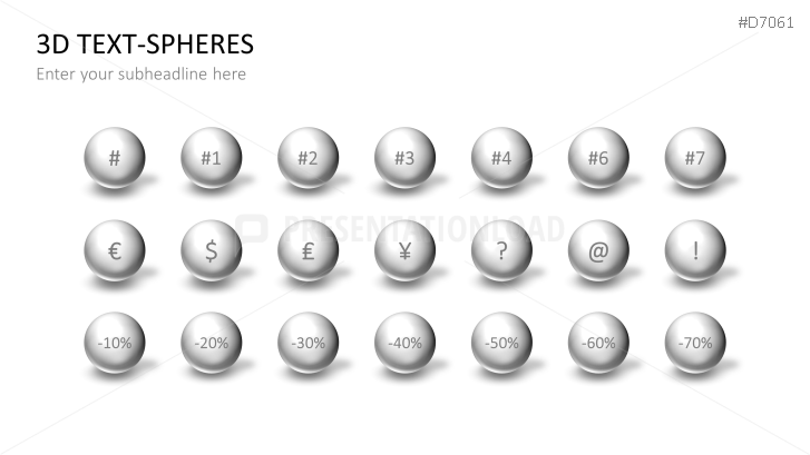 3D Text Spheres | PowerPoint Templates | PresentationLoad