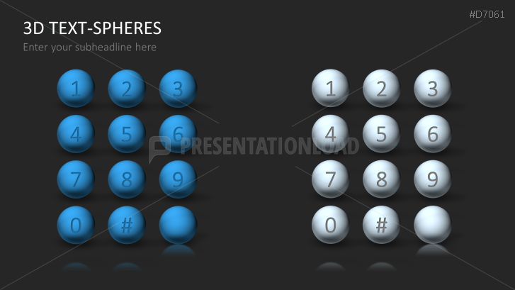 3D Text Spheres | PowerPoint Templates | PresentationLoad