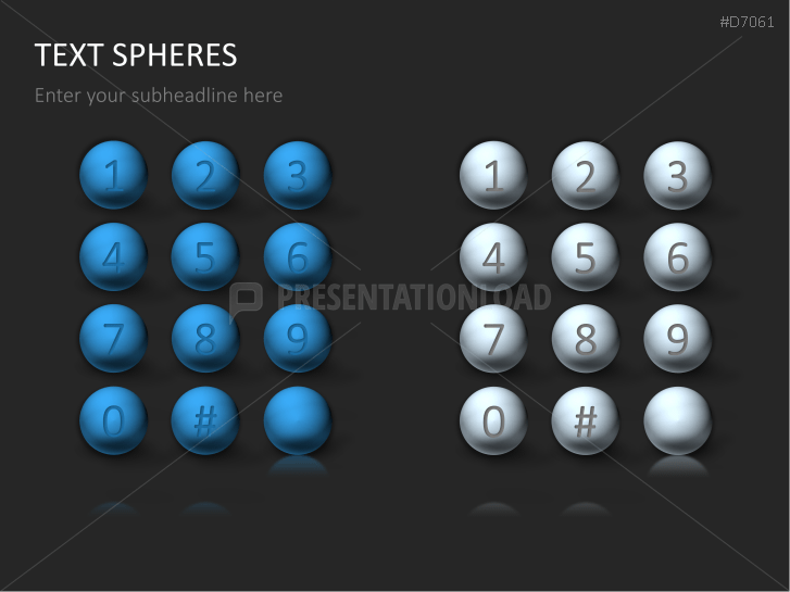 3D Text Spheres | PowerPoint Templates | PresentationLoad