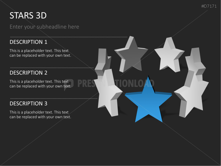 Stars 3D | PowerPoint Templates | PresentationLoad