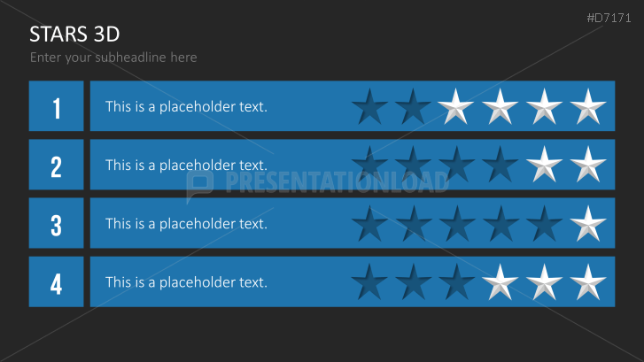 Stars 3D | PowerPoint Templates | PresentationLoad