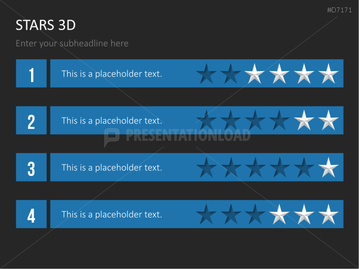 Stars 3D | PowerPoint Templates | PresentationLoad