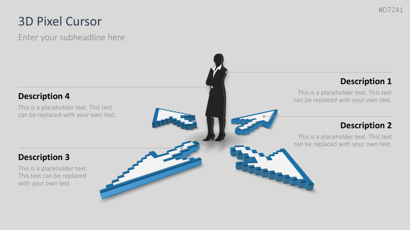 3D Pixel Cursor | PowerPoint Templates | PresentationLoad