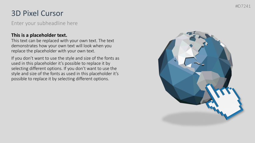3D Pixel Cursor | PowerPoint Templates | PresentationLoad