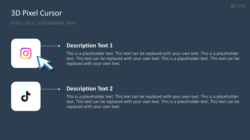 3D Pixel Cursor | PowerPoint Templates | PresentationLoad