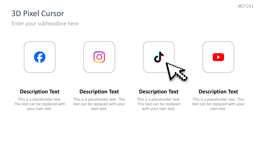 3D Pixel Cursor | PowerPoint Templates | PresentationLoad