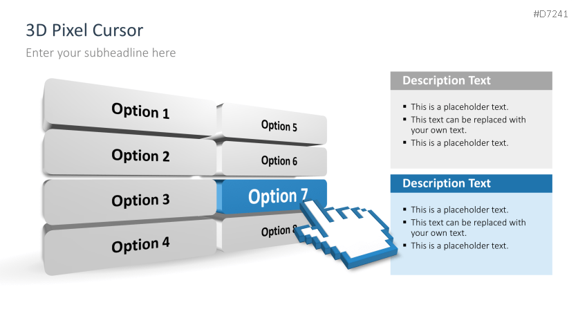 3D Pixel Cursor | PowerPoint Templates | PresentationLoad