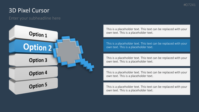 3D Pixel Cursor | PowerPoint Templates | PresentationLoad