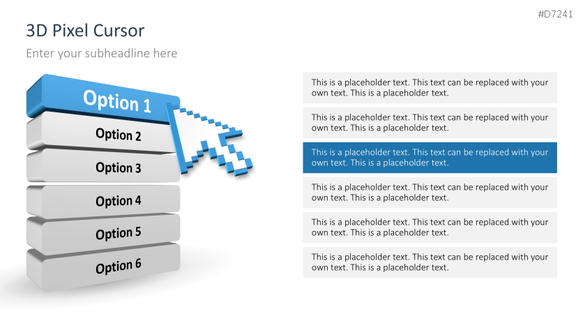 3D Pixel Cursor | PowerPoint Templates | PresentationLoad