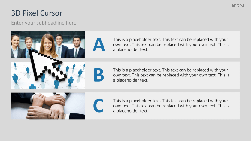 3D Pixel Cursor | PowerPoint Templates | PresentationLoad