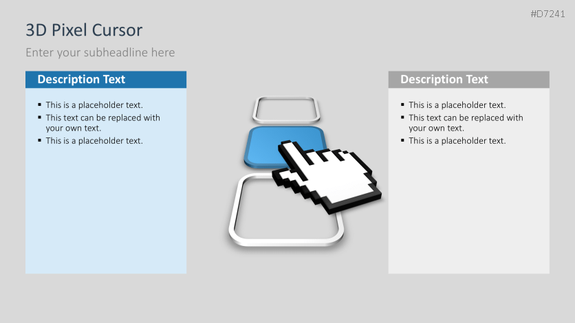 3D Pixel Cursor | PowerPoint Templates | PresentationLoad