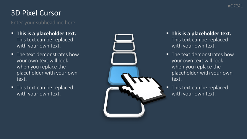 3D Pixel Cursor | PowerPoint Templates | PresentationLoad