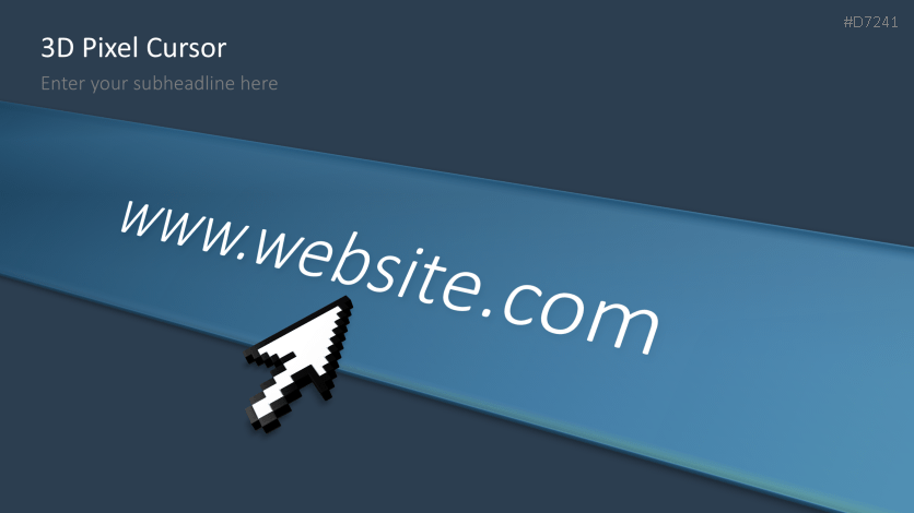 3D Pixel Cursor | PowerPoint Templates | PresentationLoad