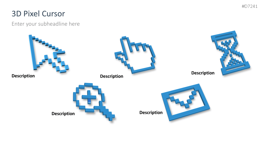 3D Pixel Cursor | PowerPoint Templates | PresentationLoad
