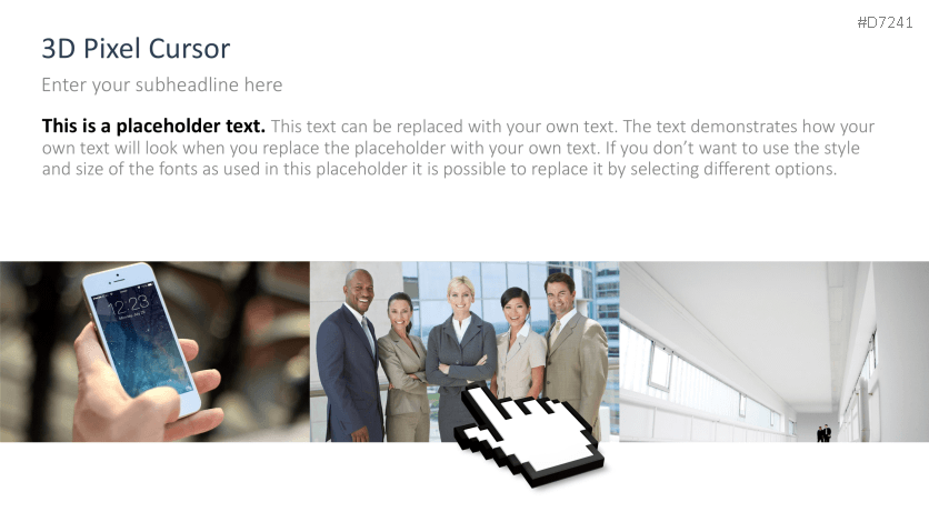 3D Pixel Cursor | PowerPoint Templates | PresentationLoad