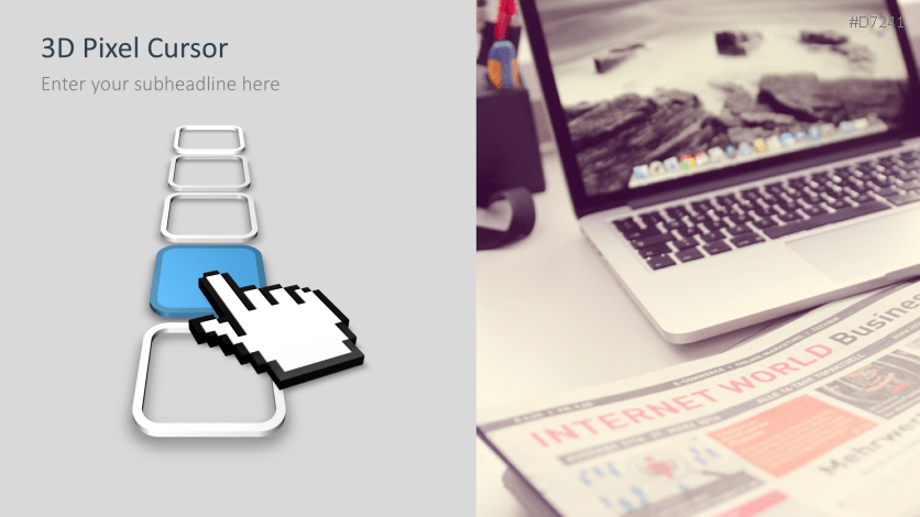 3D Pixel Cursor | PowerPoint Templates | PresentationLoad